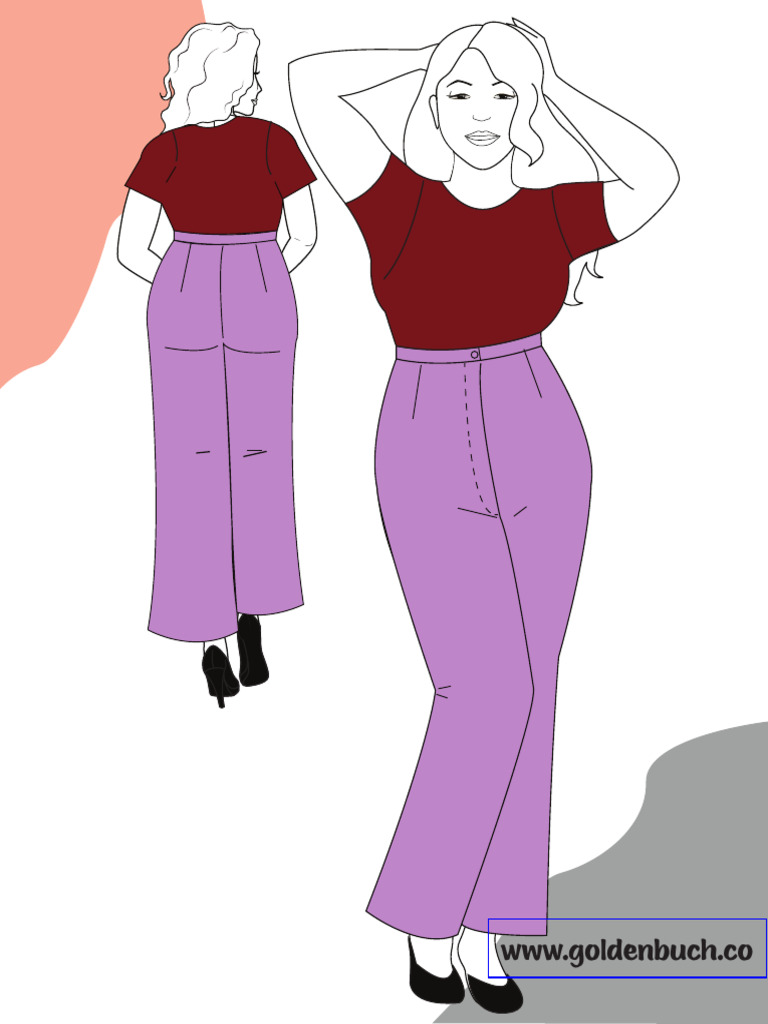 YSL Pants Pattern | PDF | Seam (Sewing) | Sewing