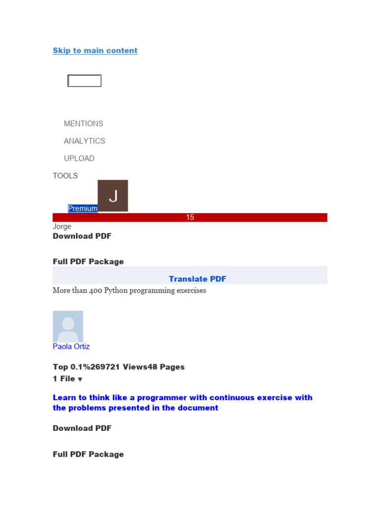 400 Python Exercise | PDF | Paragraph | World Wide Web