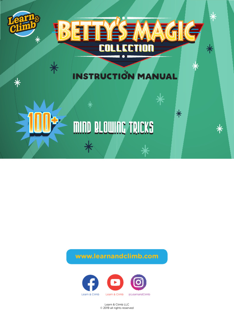 Bettys MagicManual Edited For 2019 FINAL A | PDF | Magic (Illusion) | Mentalism