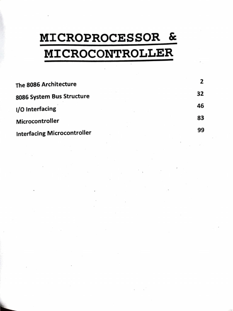 Microprocessor & Microcontroller | PDF Microprocessor & Microcontroller | PDF