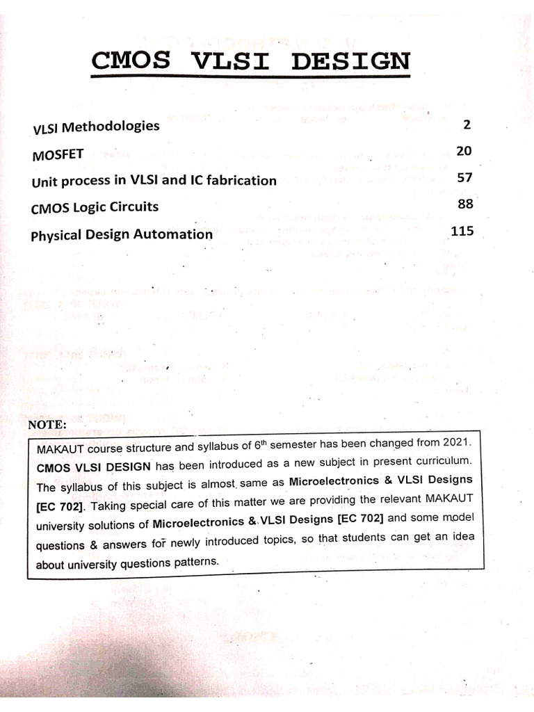 Vlsi and Cmos | PDF