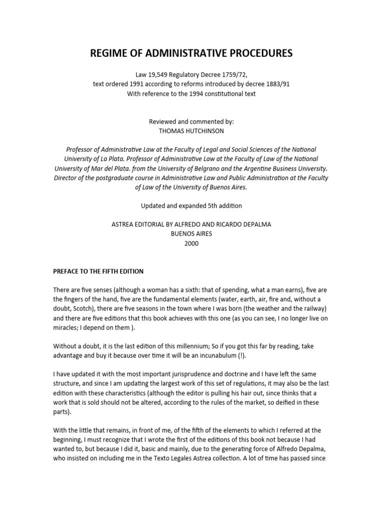 Hutchinson - Annotated Administrative Procedure Law | PDF | Administrative Law | Judiciaries