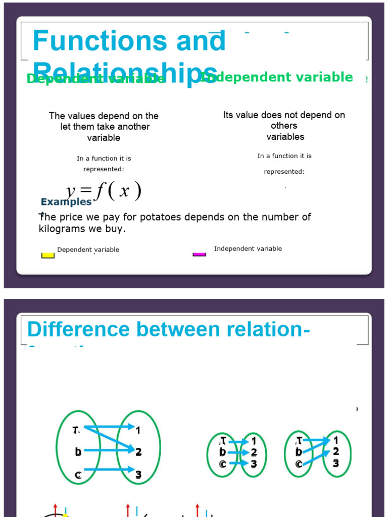 Stage 1 Functions and Relationships | PDF | Function (Mathematics) | Variable (Mathematics)