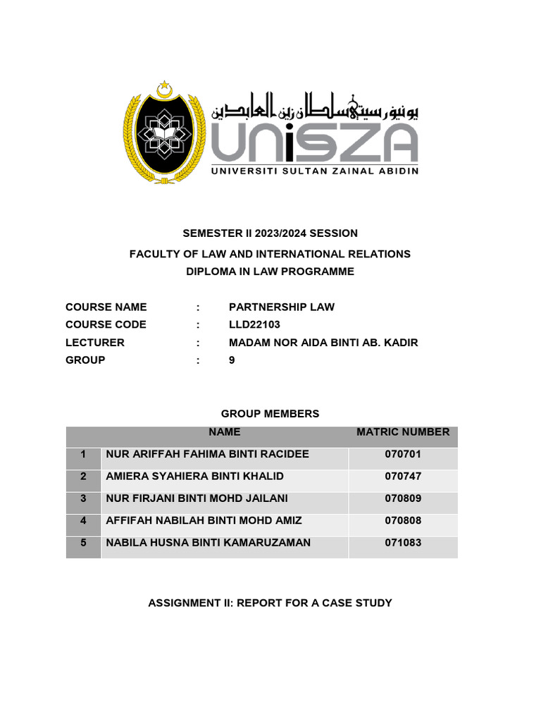 Partnership Case Study | PDF | Partnership | Law Of Agency