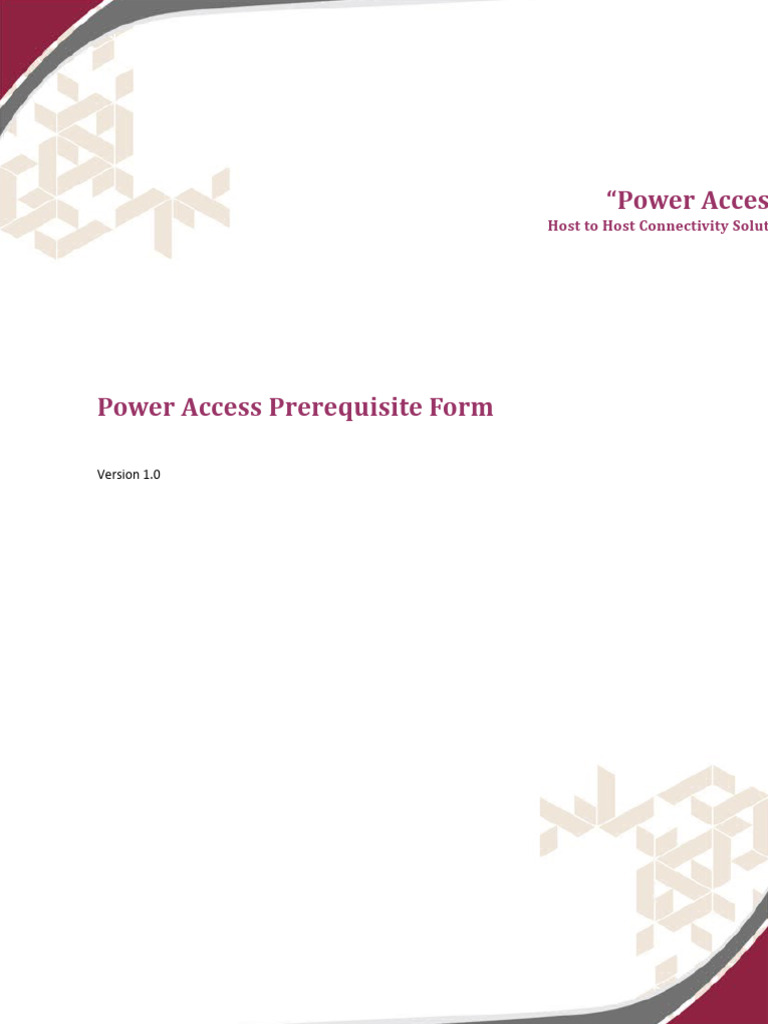 Power Access Prerequisite Form 2.0 (5) - KTVHF | PDF