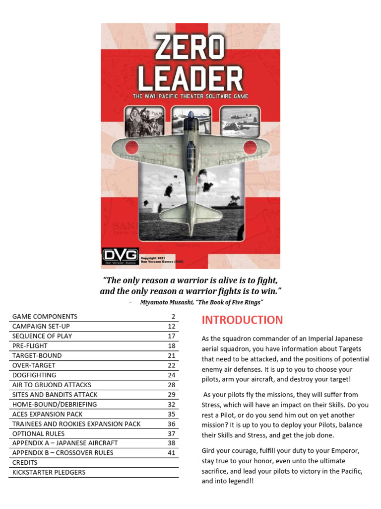 Zero Leader Rules Version 2 0 | Download Free PDF | Bomber | Fighter ...