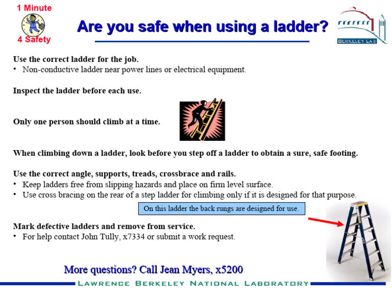 Ladder Safety | PDF