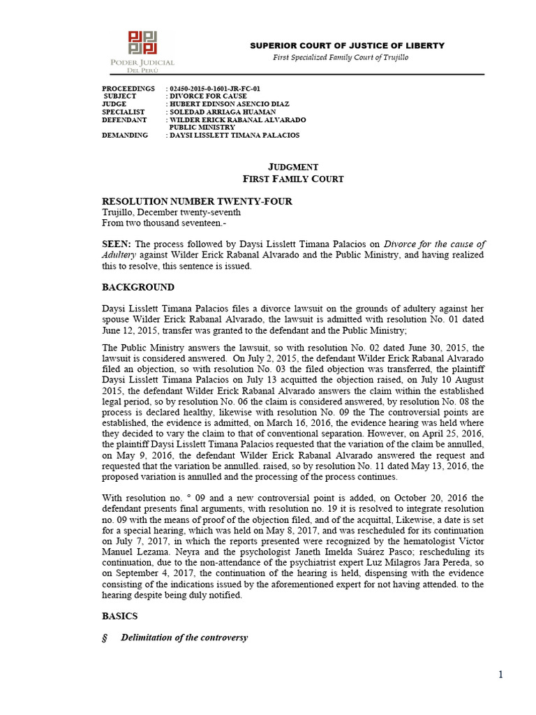 Adultery Divorce Sentence | PDF | Marriage | Divorce