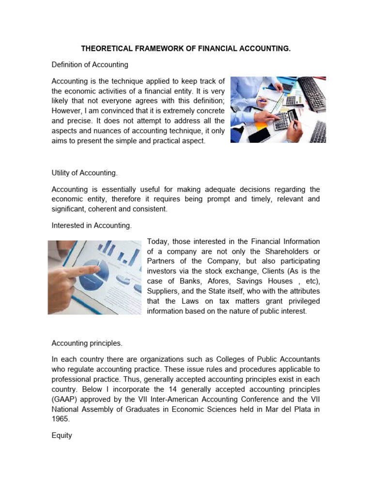 Theoretical Framework of Financial Accounting | PDF | Science | Accounting