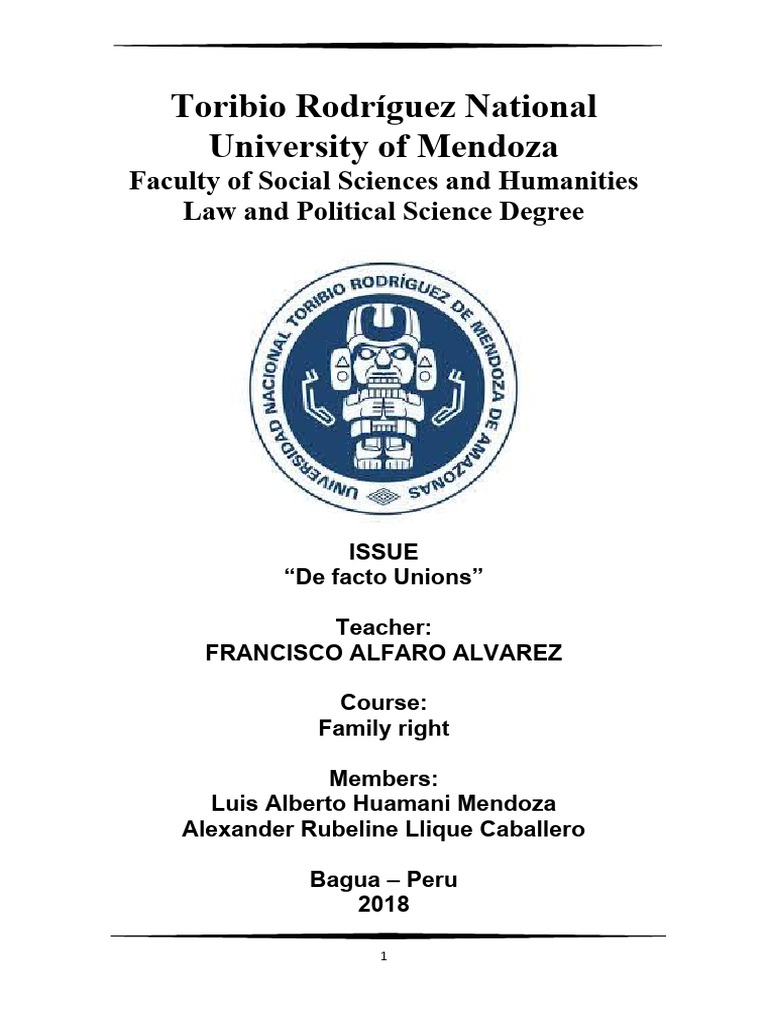 Understanding De Facto Unions in Peru | PDF | Marriage | Family
