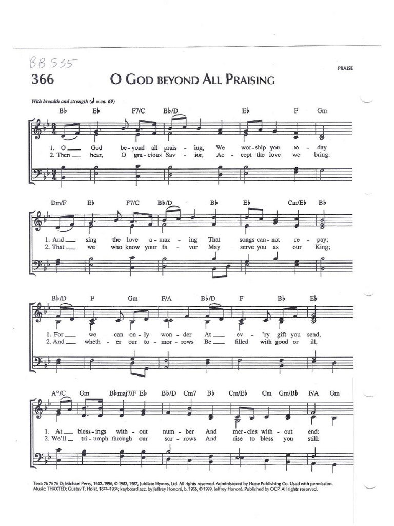 Hymn: God Beyond All Praising | PDF