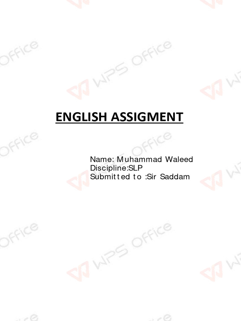 Abdullah English Assignment | PDF | Verb | Sentence (Linguistics)