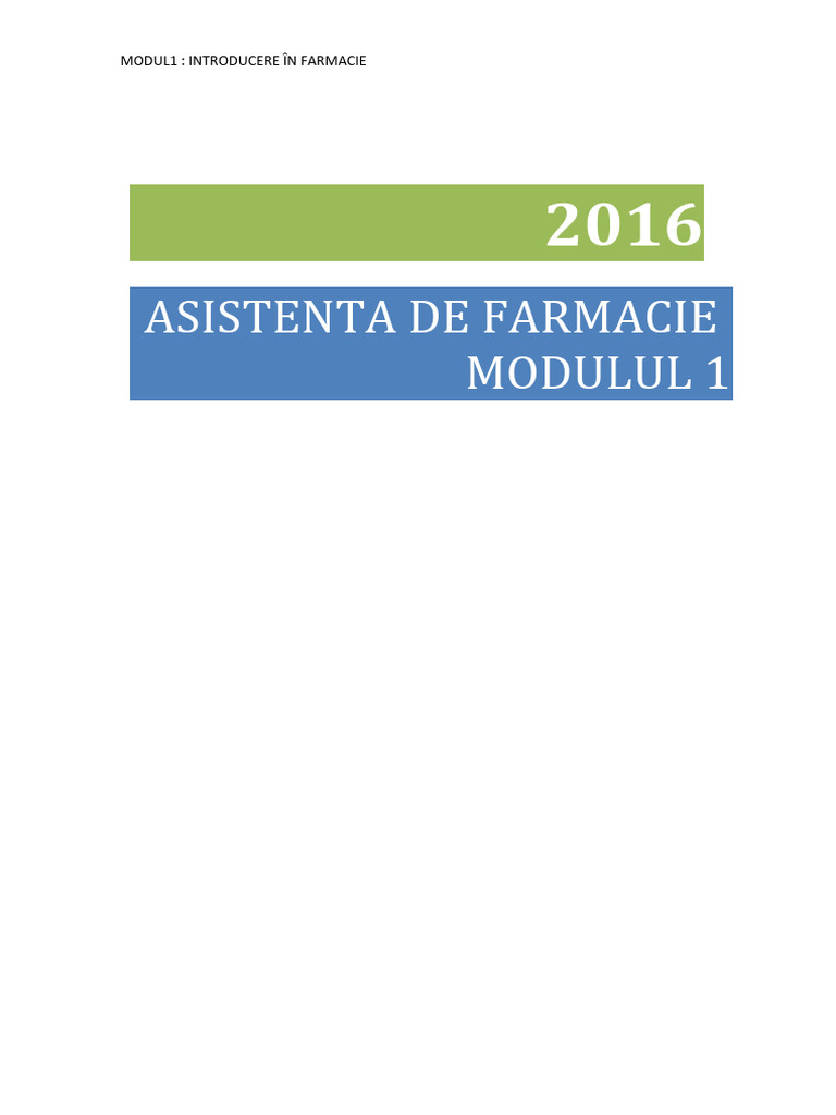 Modulul 1 | PDF
