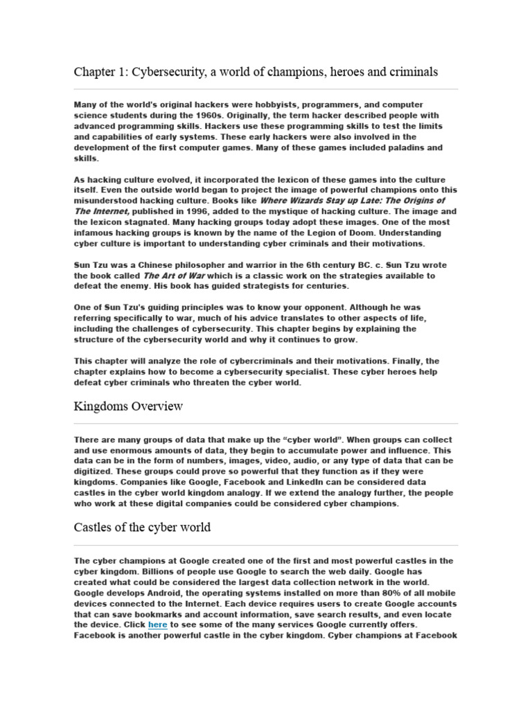 Cisco Cybersecurity Essentials Course | PDF | Security | Computer Security