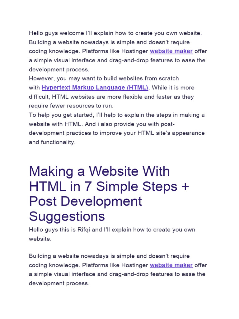 Hello Guys Welcome I | PDF | Html | Websites