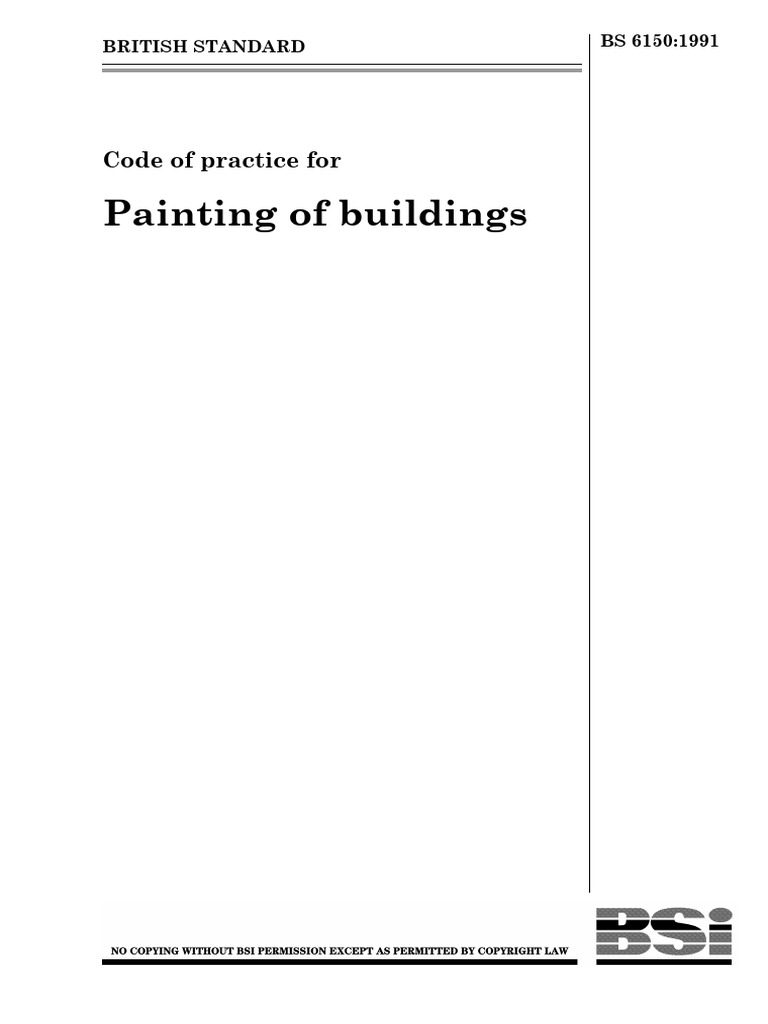 BS 6150:1991 Painting Code of Practice | PDF | Specification (Technical ...