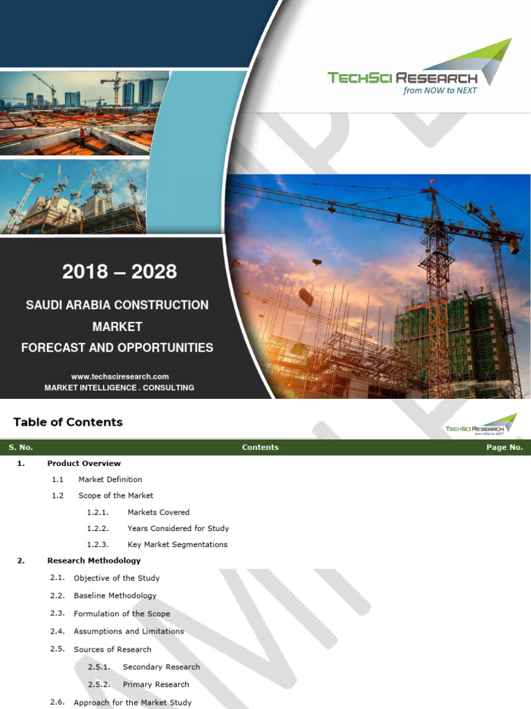 Final Report - Saudi Arabia Construction Market, 2028 | PDF ...