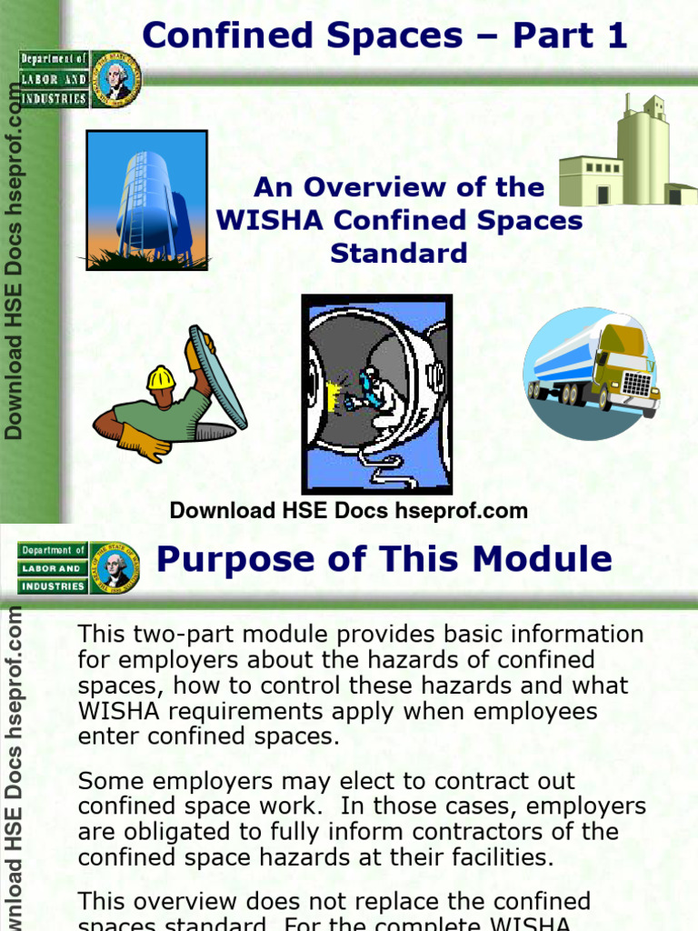 Confined Spaces - Awareness | PDF | Oxygen | Gases Confined Spaces - Awareness | PDF | Oxygen | Gases