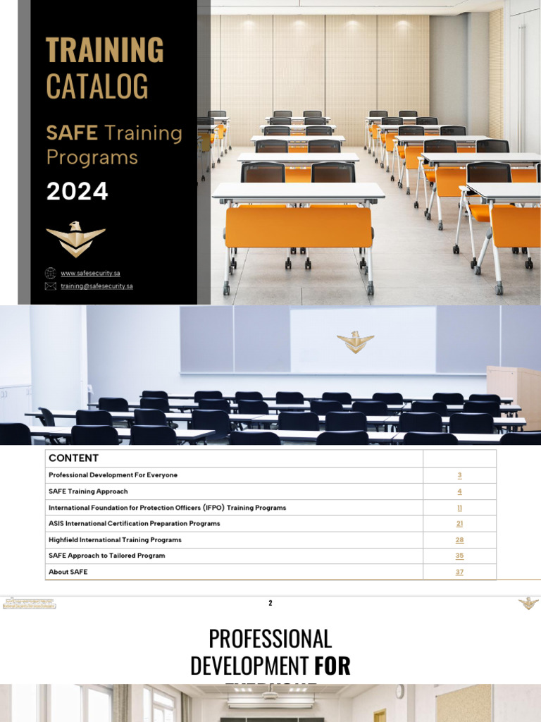 2024 SAFE Security Training Catalog | PDF | General Educational ...