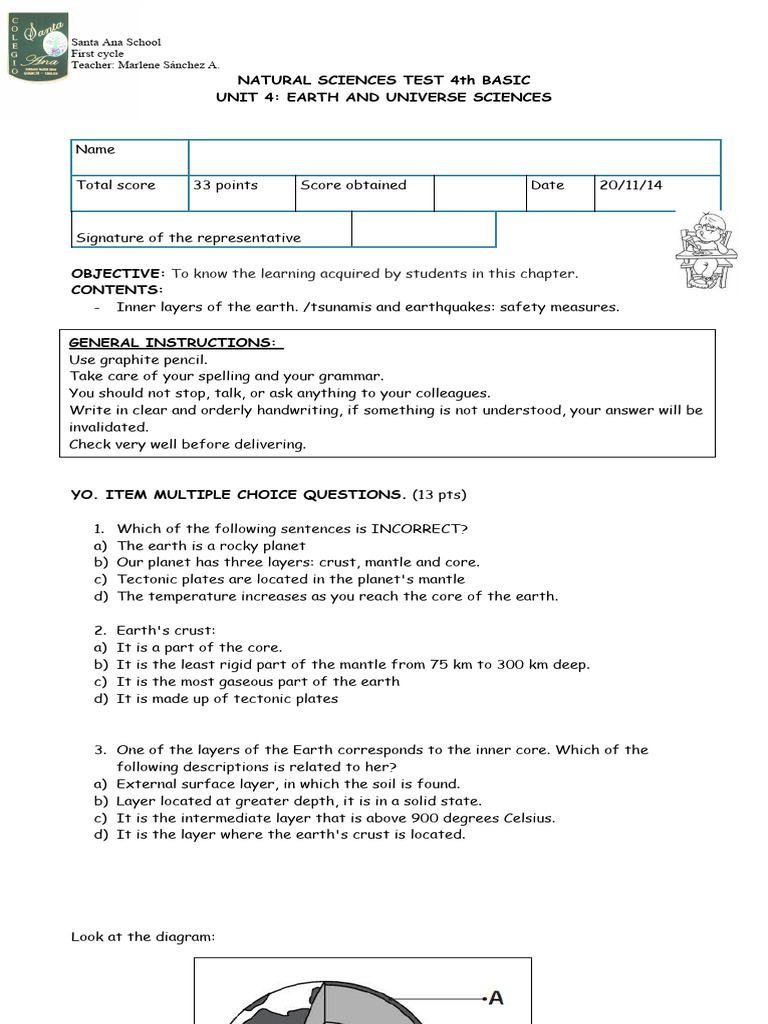 Earth and Universe Science Quiz 4 Final | Download Free PDF | Plate ...