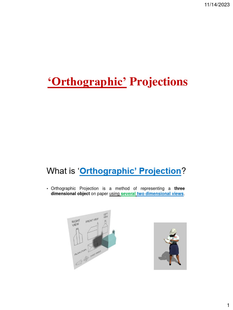 Orthographic Projections | PDF | Geometry | Classical Geometry