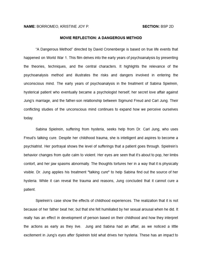 Movie Reflection - Top | PDF | Psychoanalysis | Id