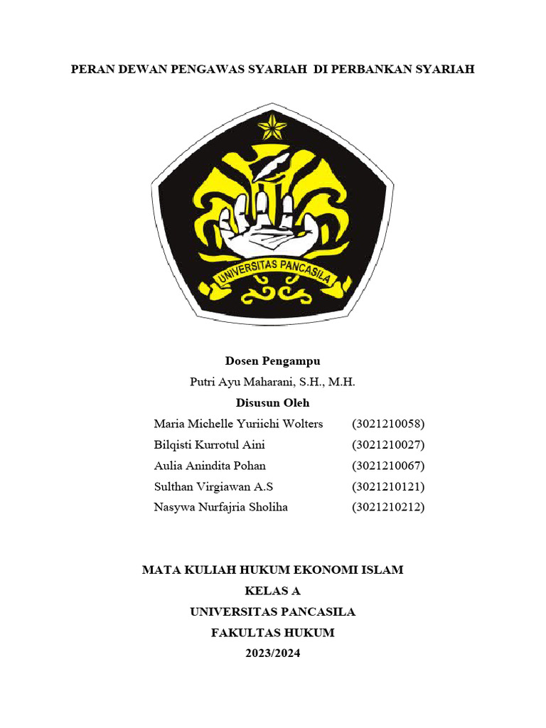Peran Dewan Pengawas Syariah Di Perbankan Syariah | PDF