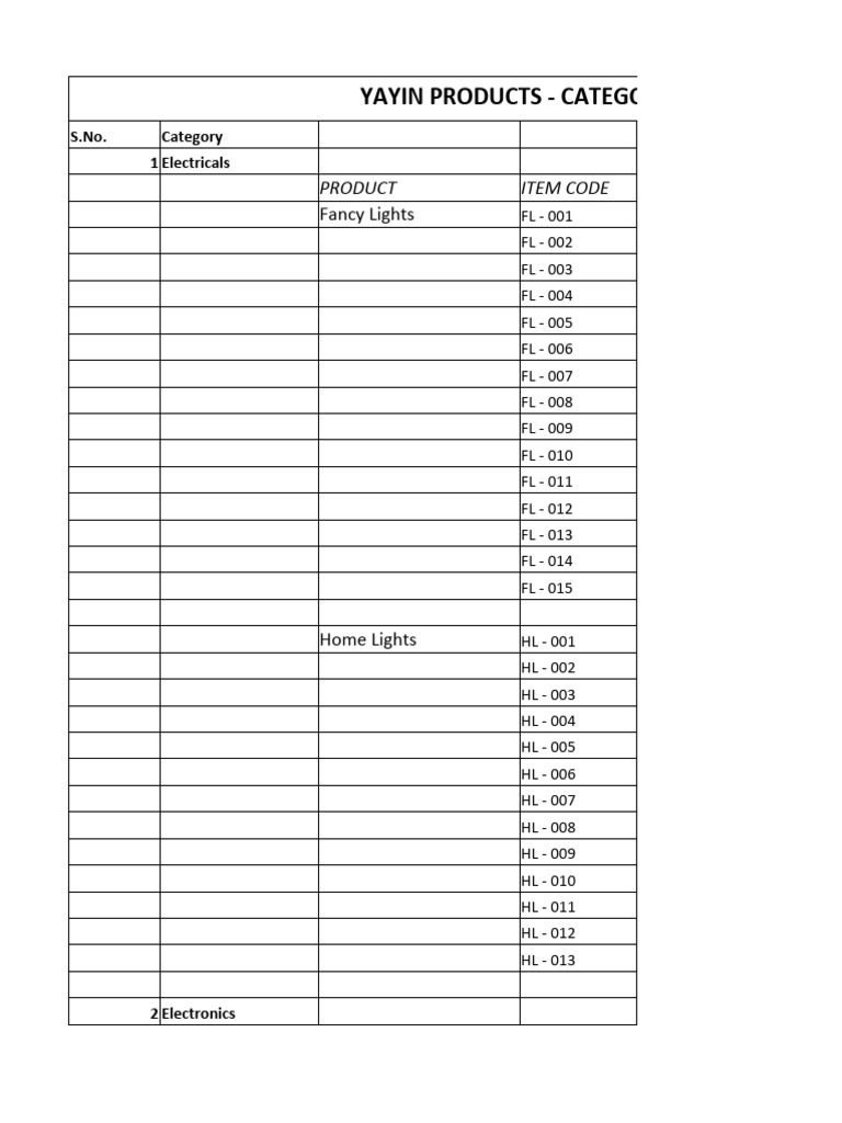 Yayin-Product Range | PDF