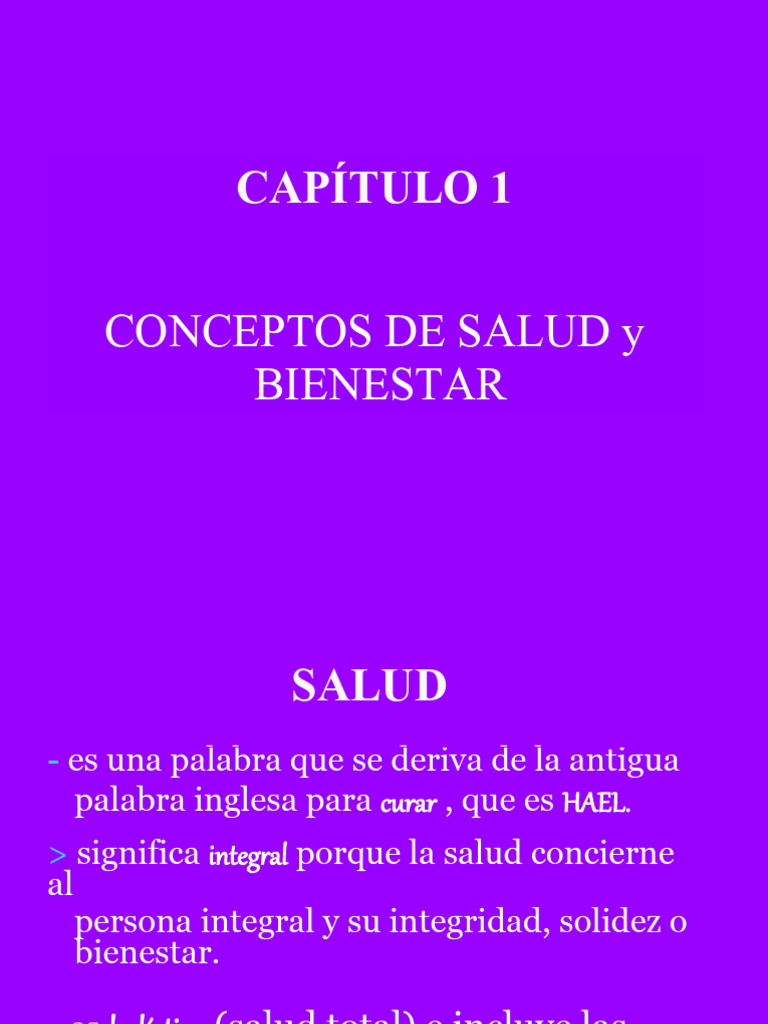 Capítulo 1 - Conceptos de Salud y Bienestar | PDF | Bienestar | Mente