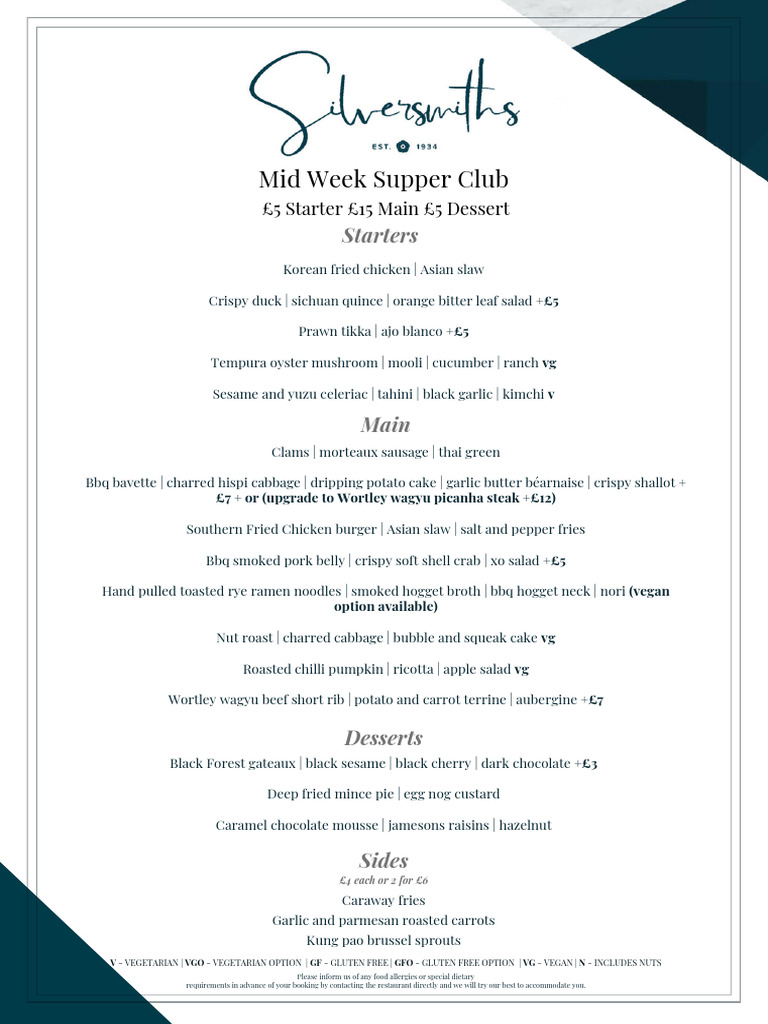 Mid Week Supper Club - Pdf.pagespeed - ce.X2WbDzkW2X | PDF | Foods ...