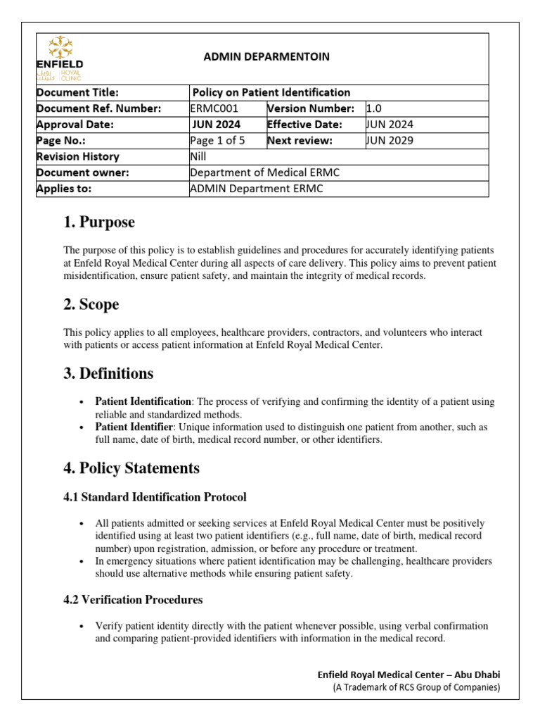 PT Identification | PDF | Medical Record | Patient