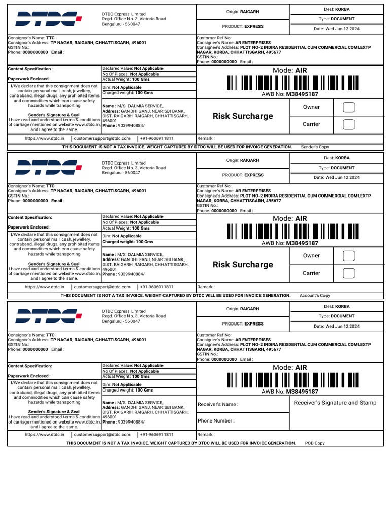 Shipping Label M38495187 | PDF | Mail