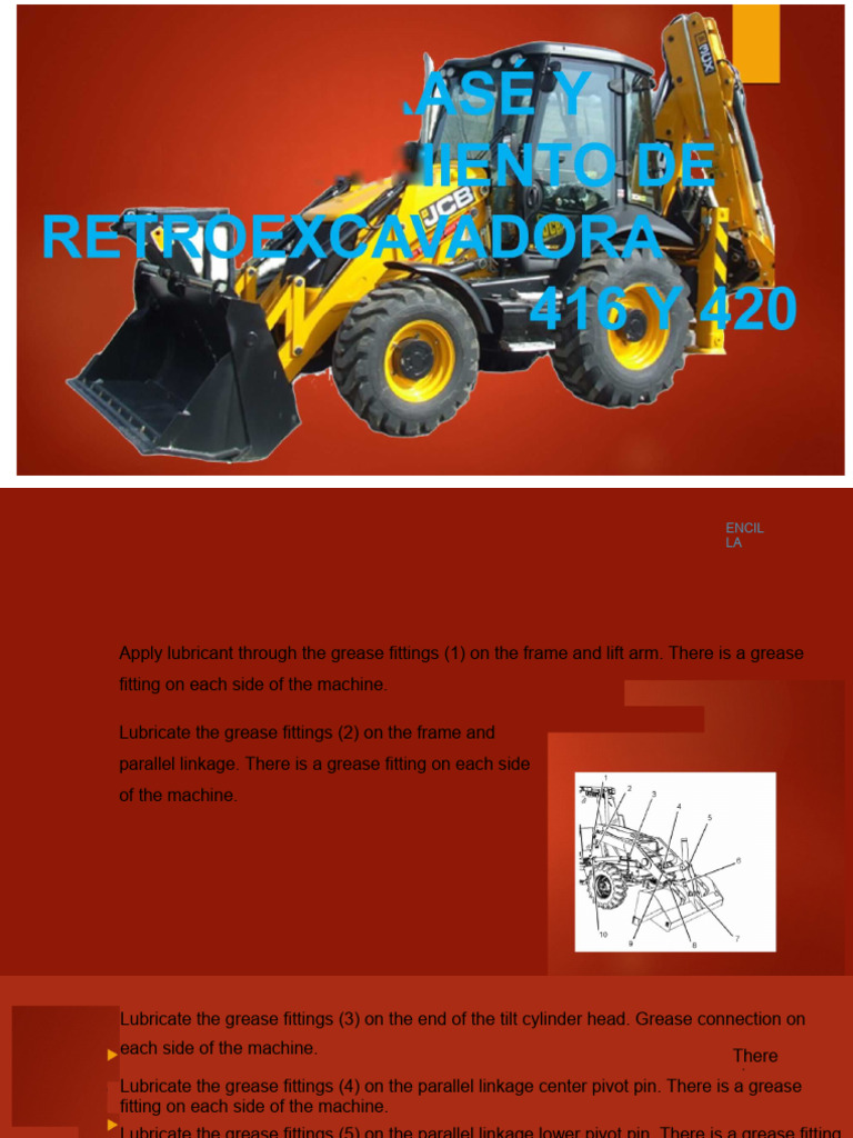 Greasing and Maintenance of Backhoe 416 and 420 | PDF | Bearing ...