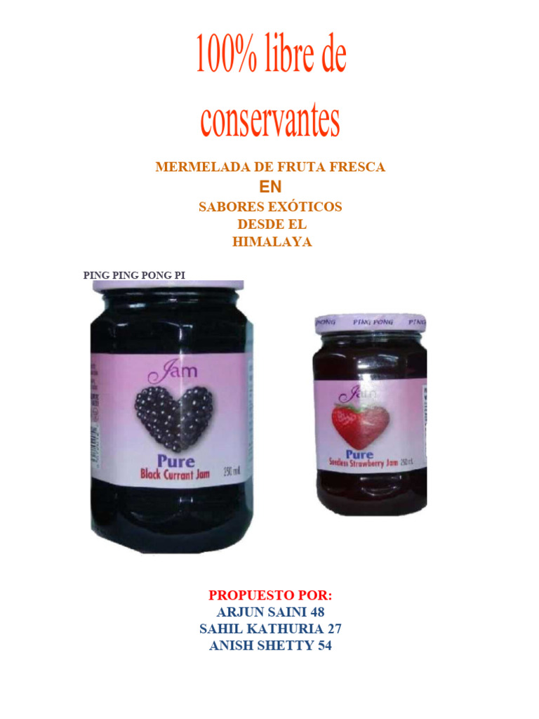 Plan de Negocios de Jam PDF | PDF | Producto (Negocio) | Mercado (economía)