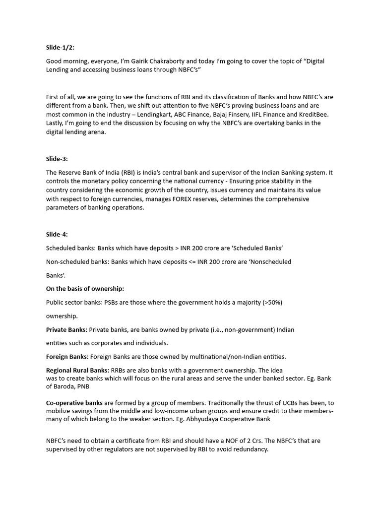 Script HDFC'12 | PDF | Loans | Banks