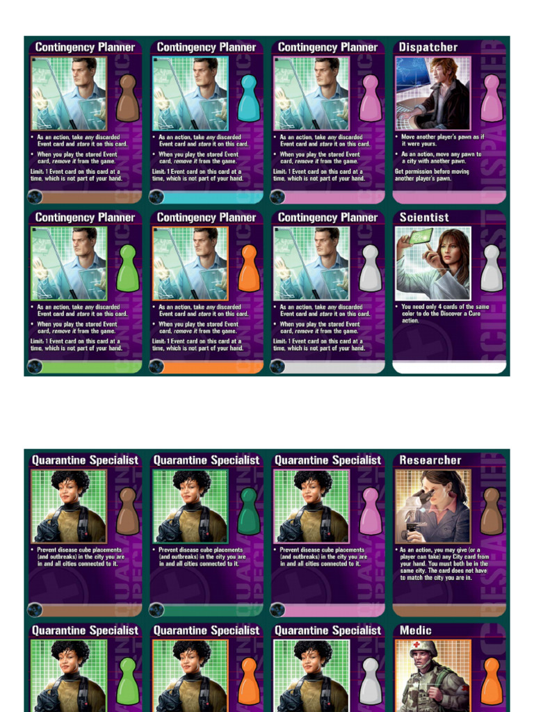 Pandemic Role Cards | PDF