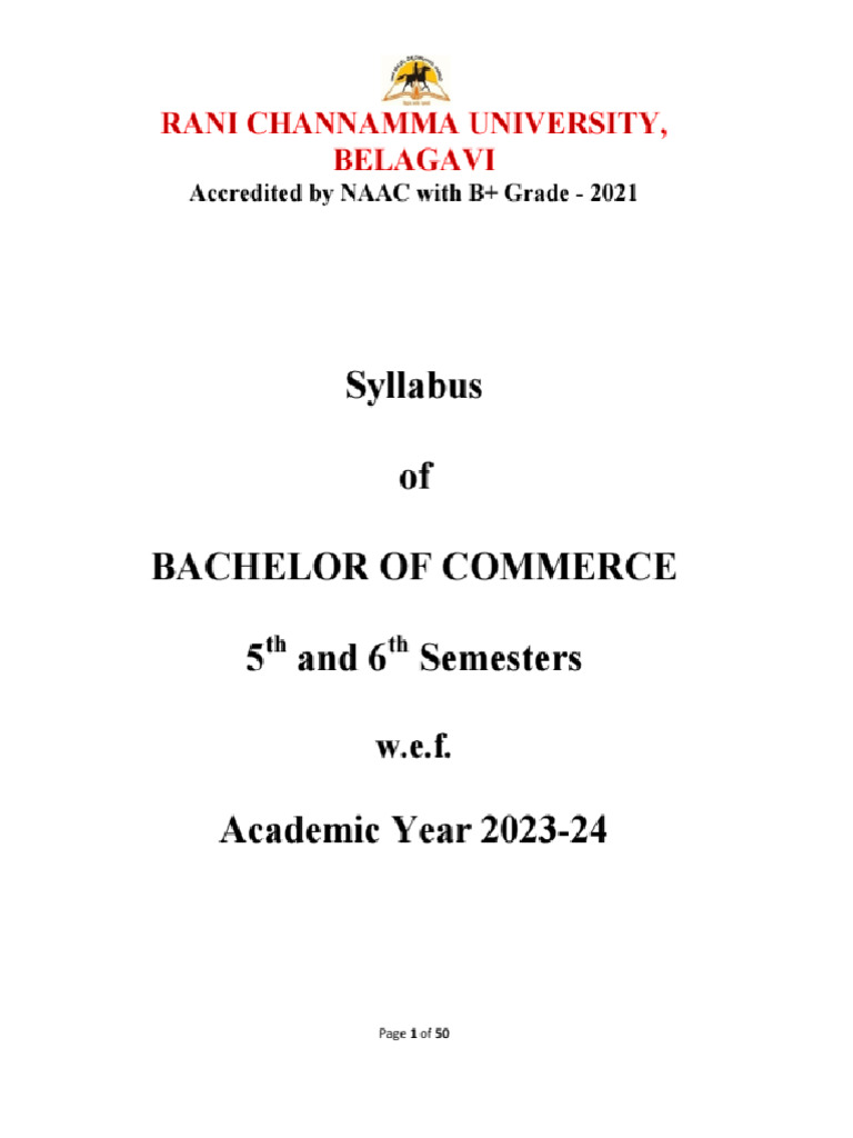 B. Com 6th Sem | PDF