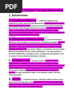 Potop - Streszczenie Szczegółowe - Henryk Sienkiewicz - Bryk - PL | PDF