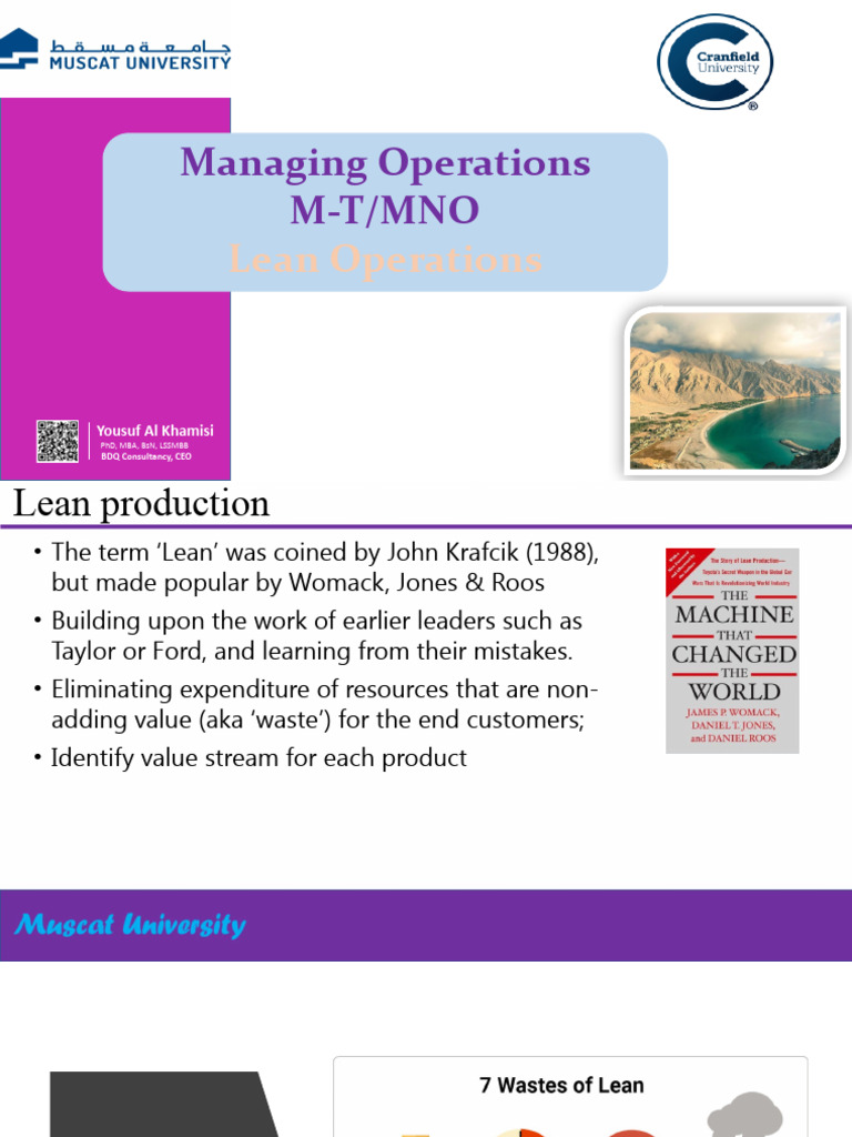 Lecture 4 Lean Operations Pdf Lean Manufacturing Business Economics