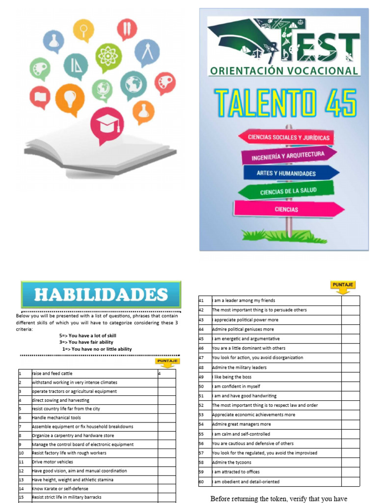 Talent Test 45 | PDF