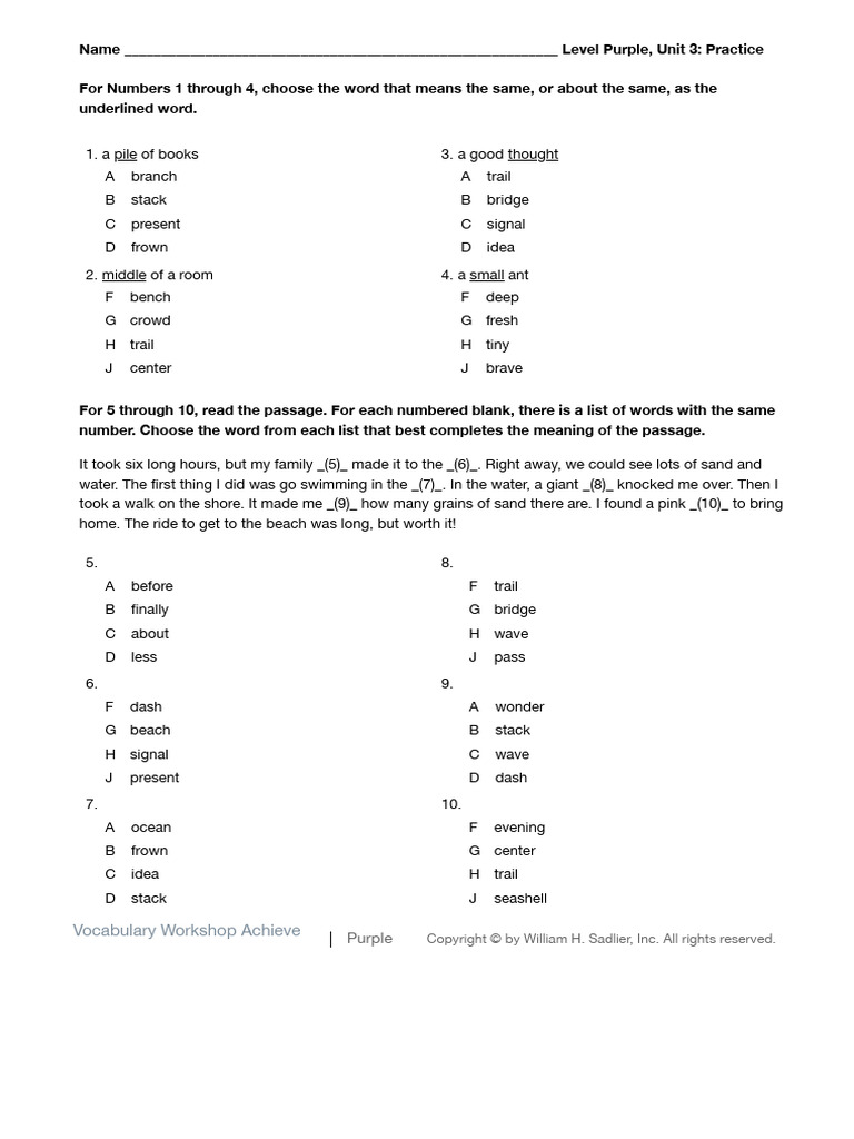 Sadlier Connect邃 Practice Worksheet3 Pdf Earth Sciences