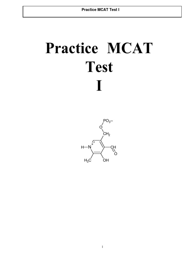 MCAT Past Year Paper 1 | PDF | Acid Dissociation Constant | Angular ...