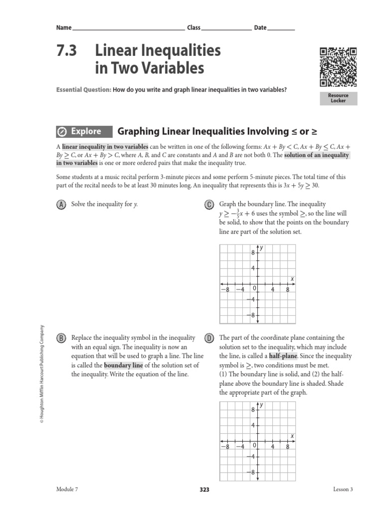 Ca U3m07l03-1 | PDF | Inequality (Mathematics) | Equations