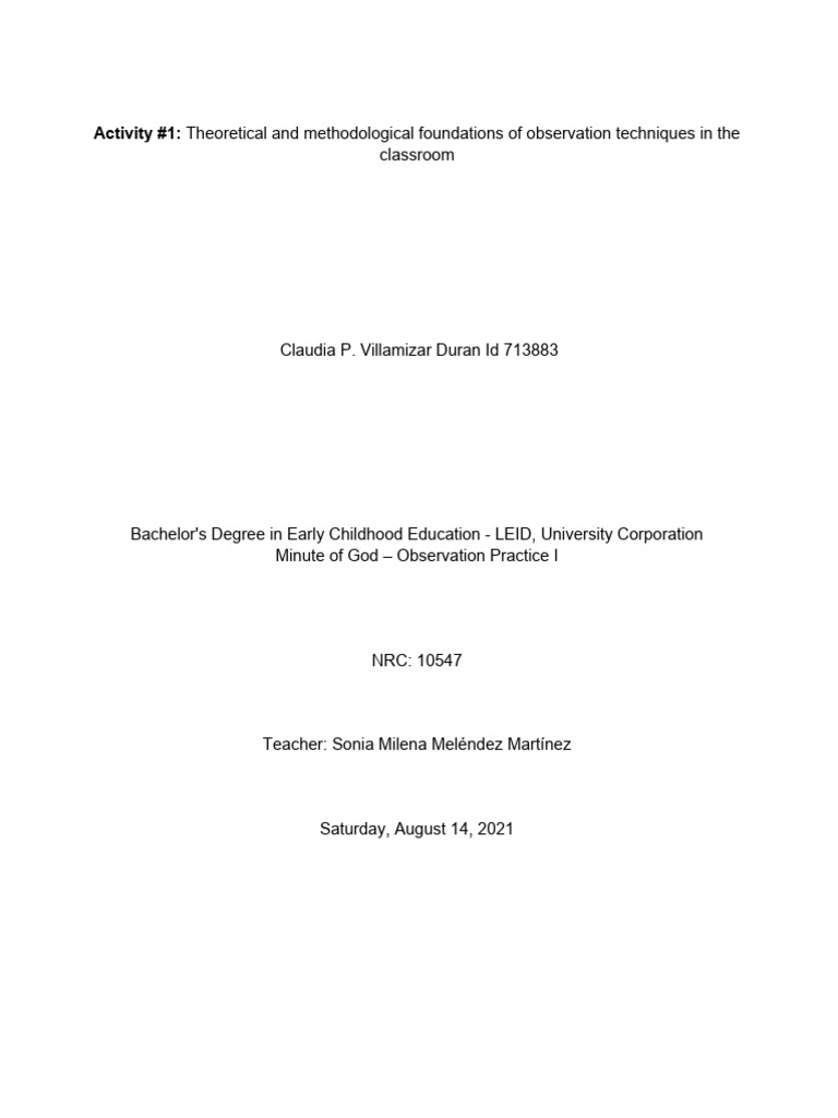 Conceptual Map Observation Methods | PDF | Learning | Montessori Education