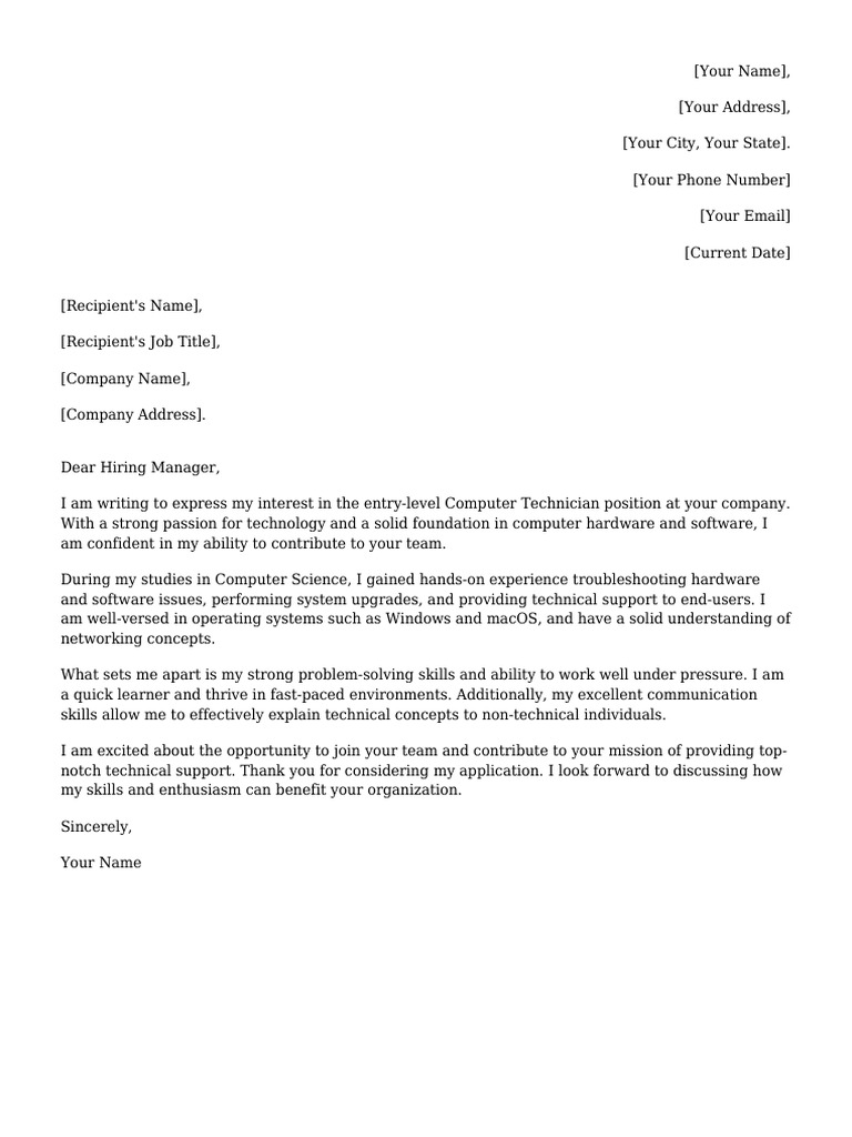 Entry-Level Tech Job Application | PDF