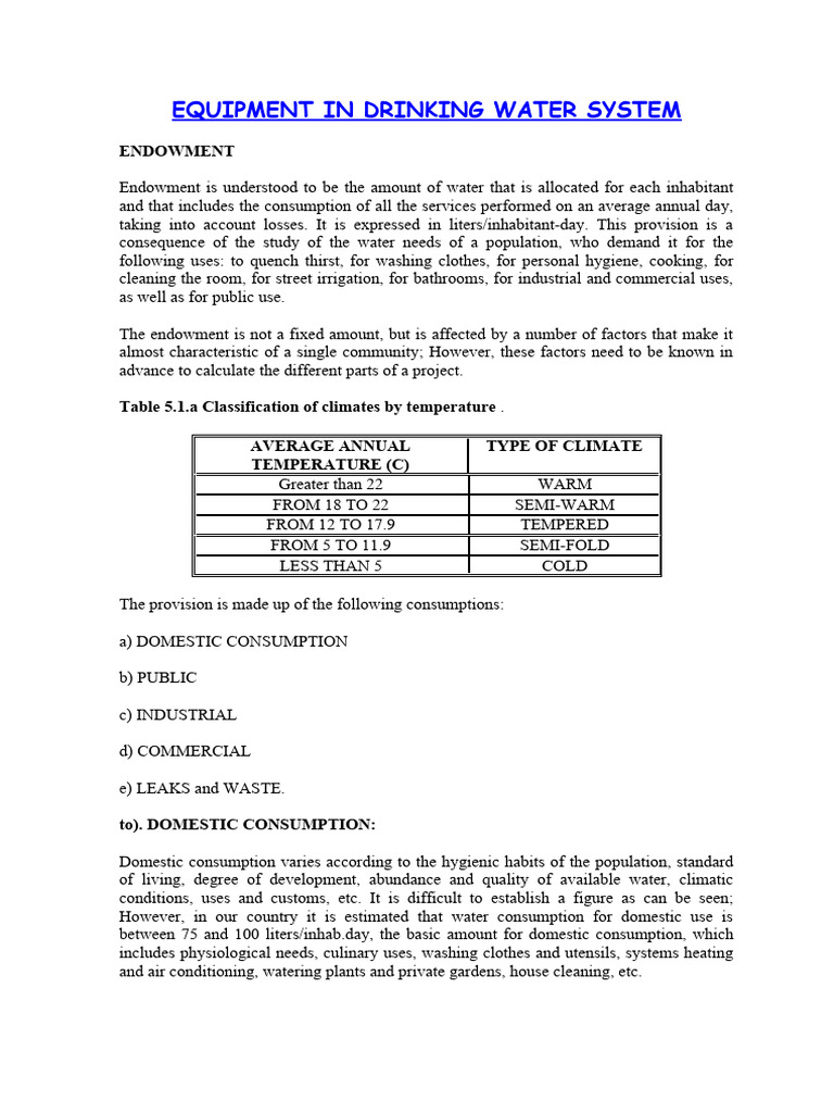 Provision in Drinking Water System | PDF | Water | Milk
