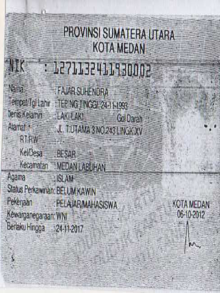 KK Dan KTP Fajar Suhendra | PDF