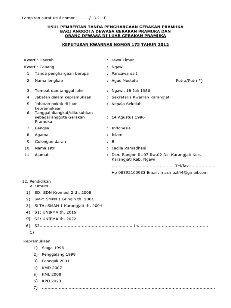 Form Edaran TPGP 2024 - Ngawi | PDF
