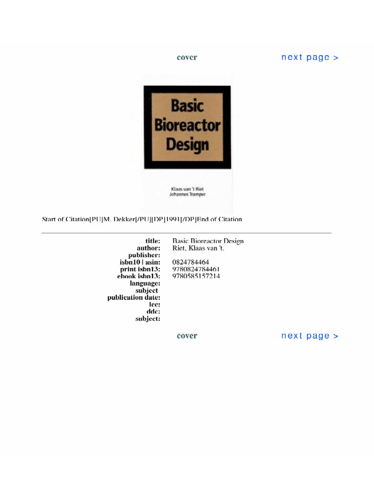 Basic Bioreactor Design | PDF