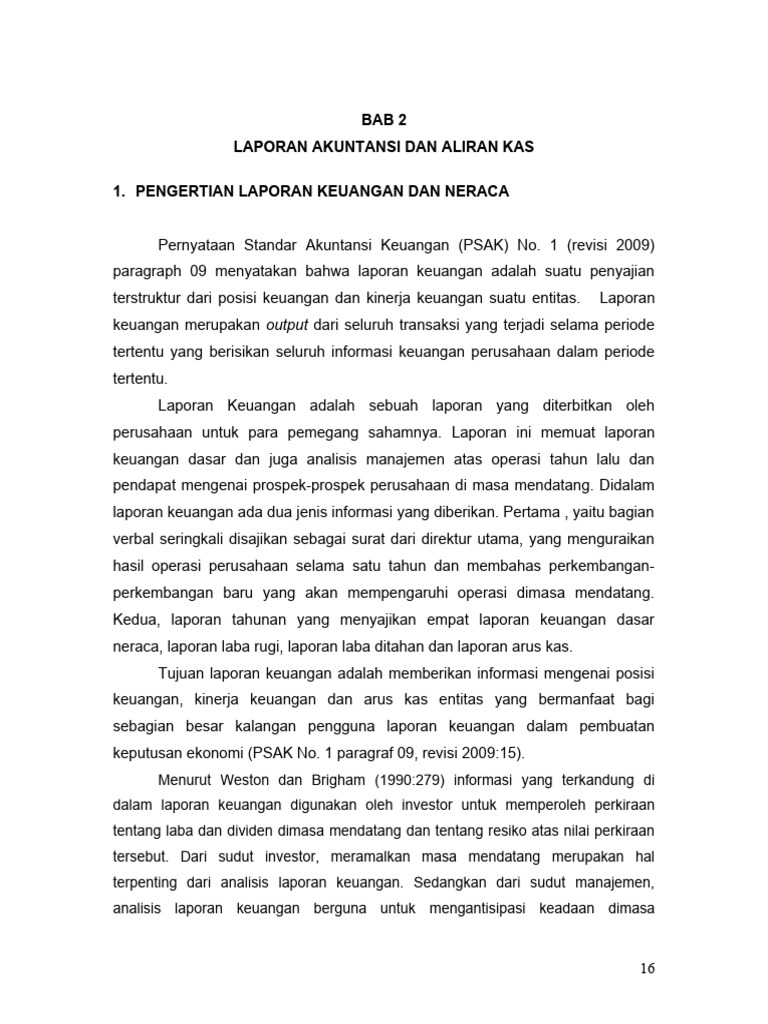 Bab-2-Laporan Keuangan Dan Aliran Kas | PDF | Pengelolaan Keuangan & Uang